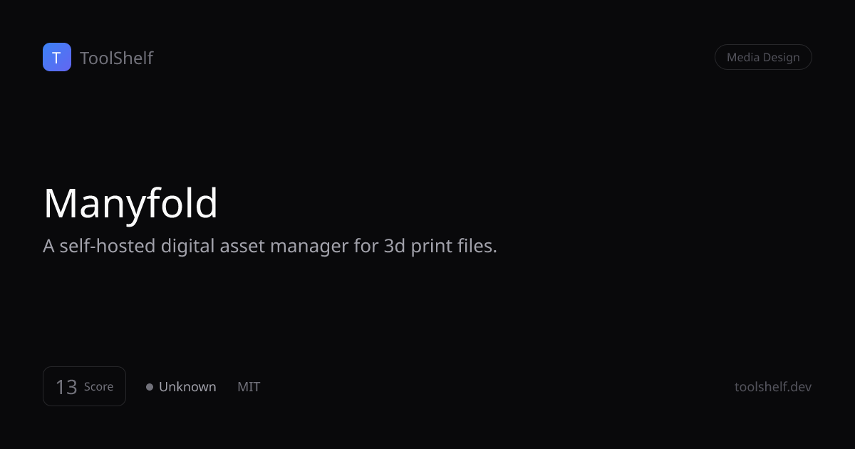 Manyfold — A self-hosted digital asset manager for 3d print files ...